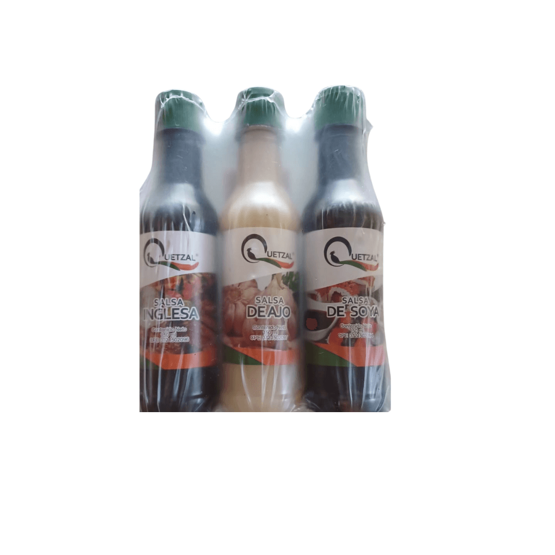 Tripack Salsa Quetzal 150ml - El Gallo Leon